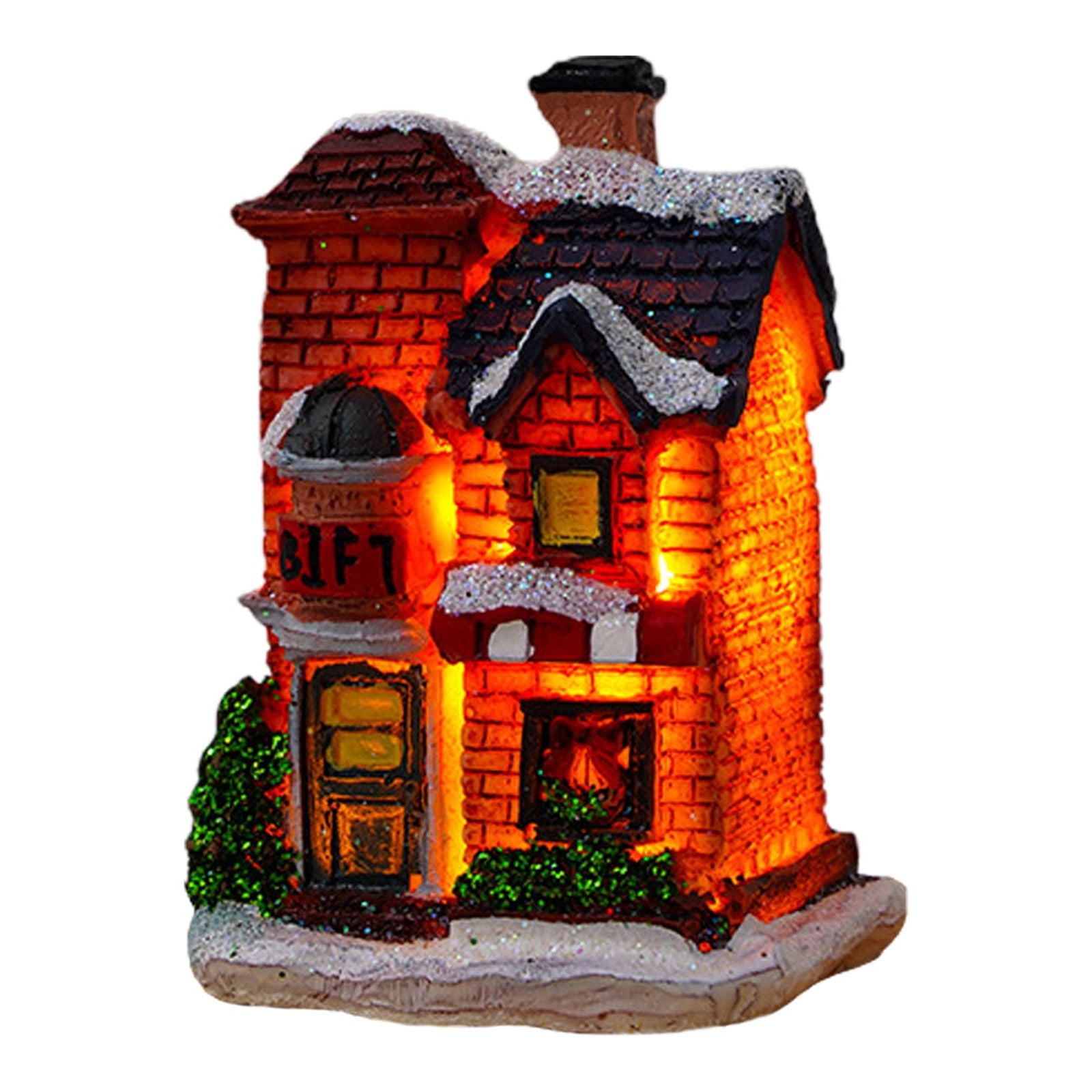 Christmas Village LED Lighted Christmas Village Houses with Figurines ...