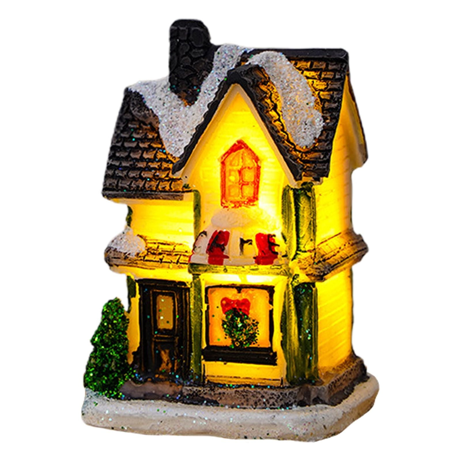 Christmas Village LED Lighted Christmas Village Houses with Figurines ...
