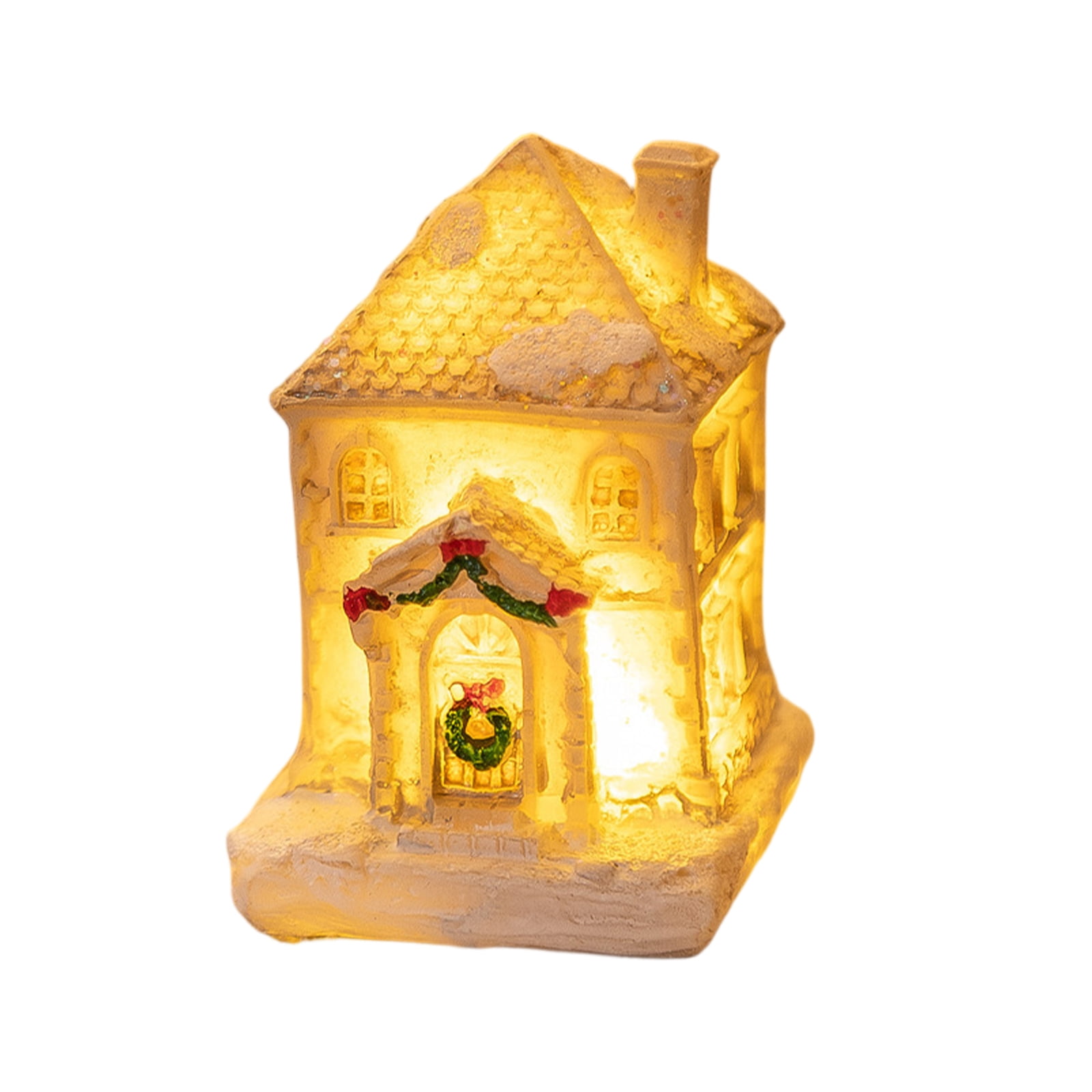 Christmas Village Led Lighted House Decor, 1-Piece Miniature ...