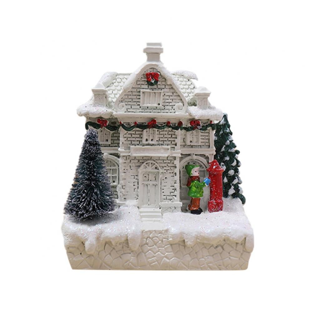 Christmas Village Santa House Winter Snow Christmas Scene Village ...