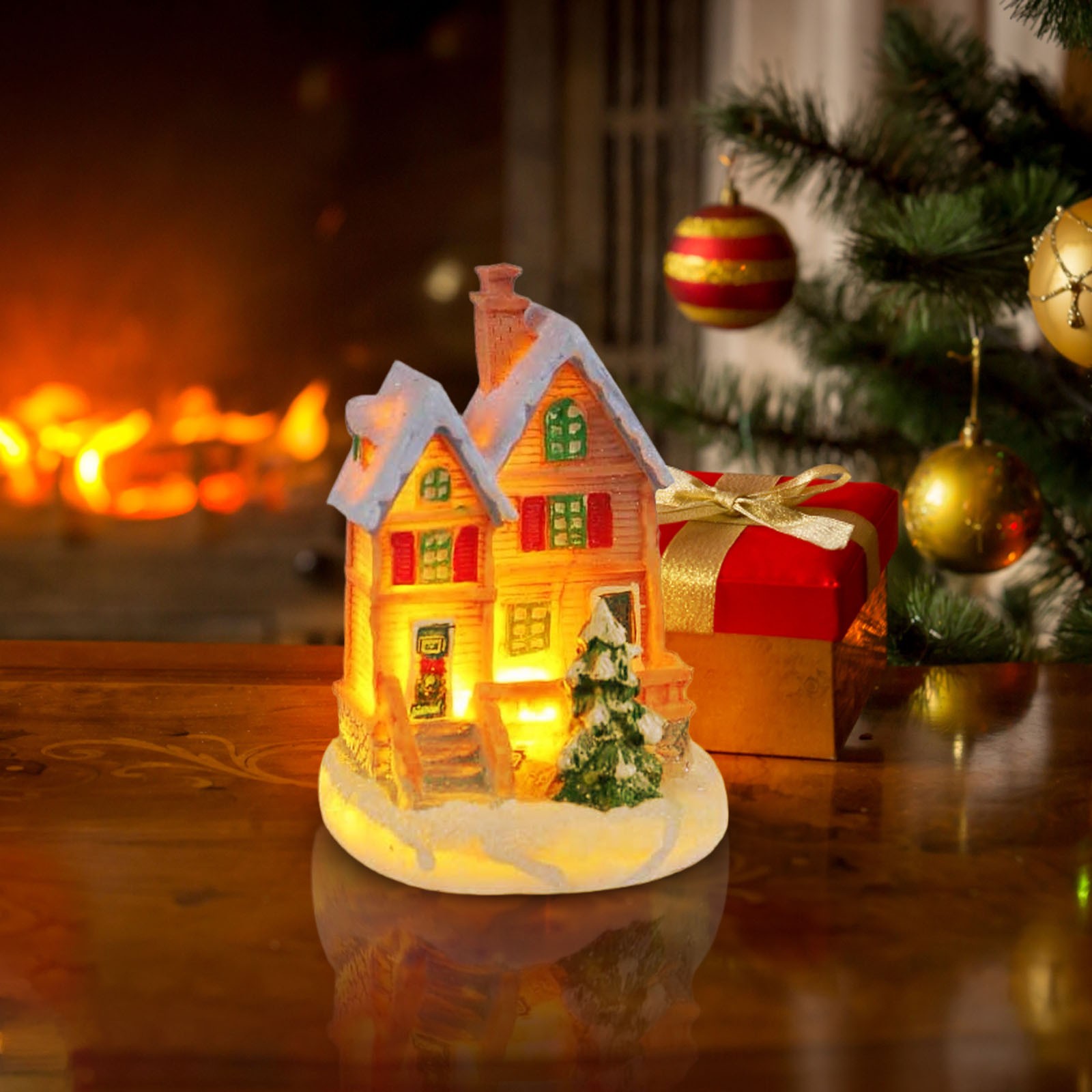 Christmas Village Sets LED Lighted Christmas Village Houses with ...