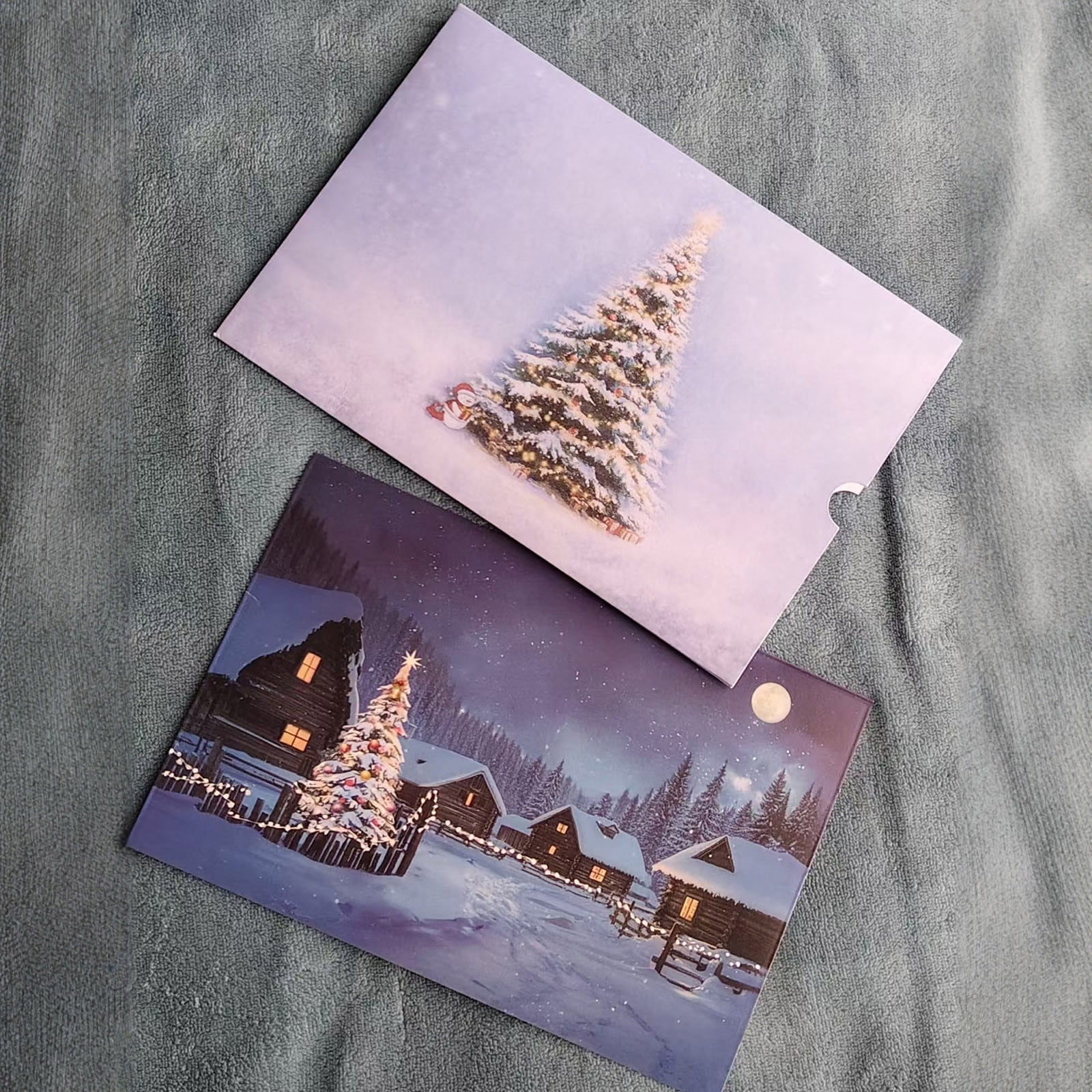 Christmas Village Snowy Night Christmas Card Boxed With Envelopes Color ...