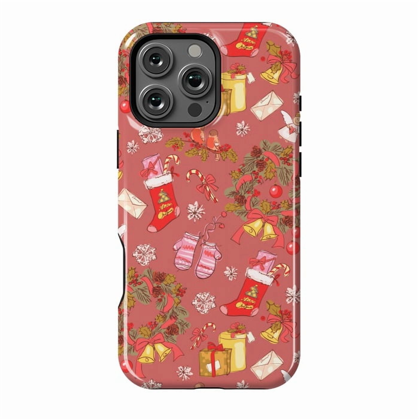 Christmas Vintage Style Holiday Phone Case for iPhone 11 12 13 14 15 16 ...