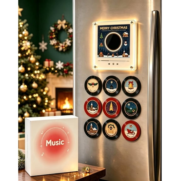 Magnetic Fridge Vinyl Music Box, Magnetic Fridge Music Player with NFC ...