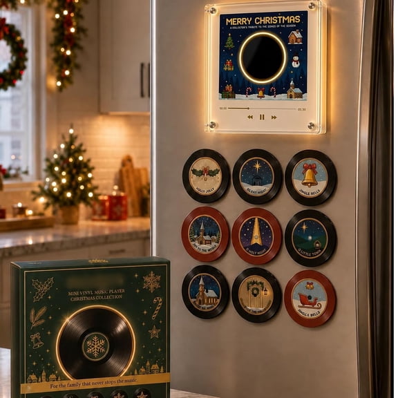 Christmas Vinyl Magnetic Fridge Music Player, Magnetic Vinyl Fridge ...
