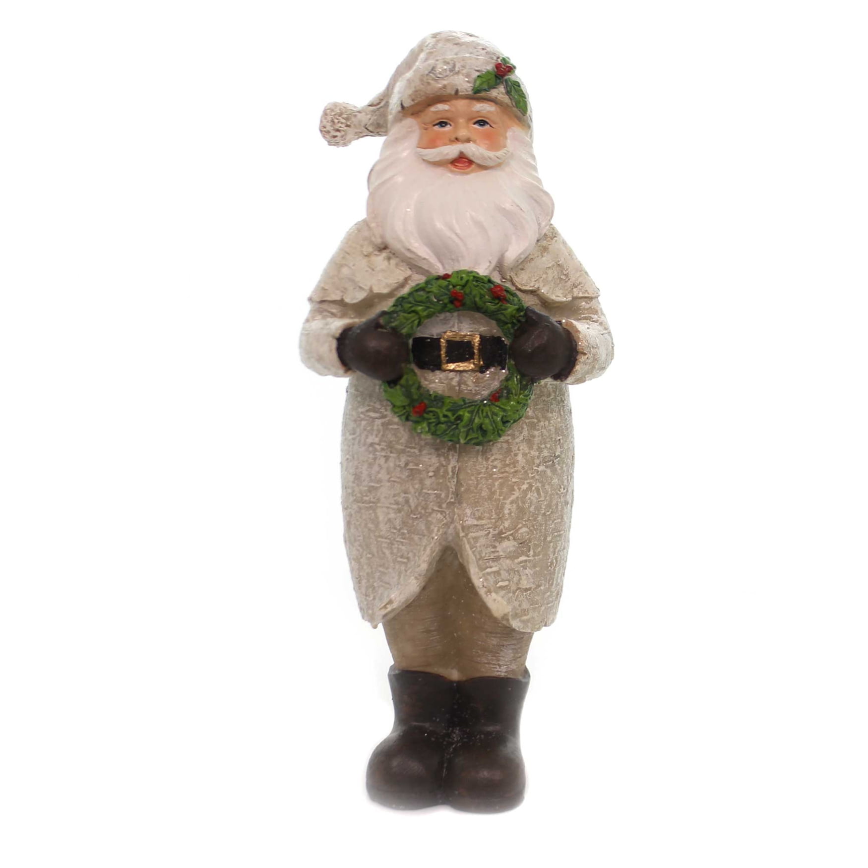Christmas Wood Look Santa Polyresin Holiday Jolly 130617 Wreath ...