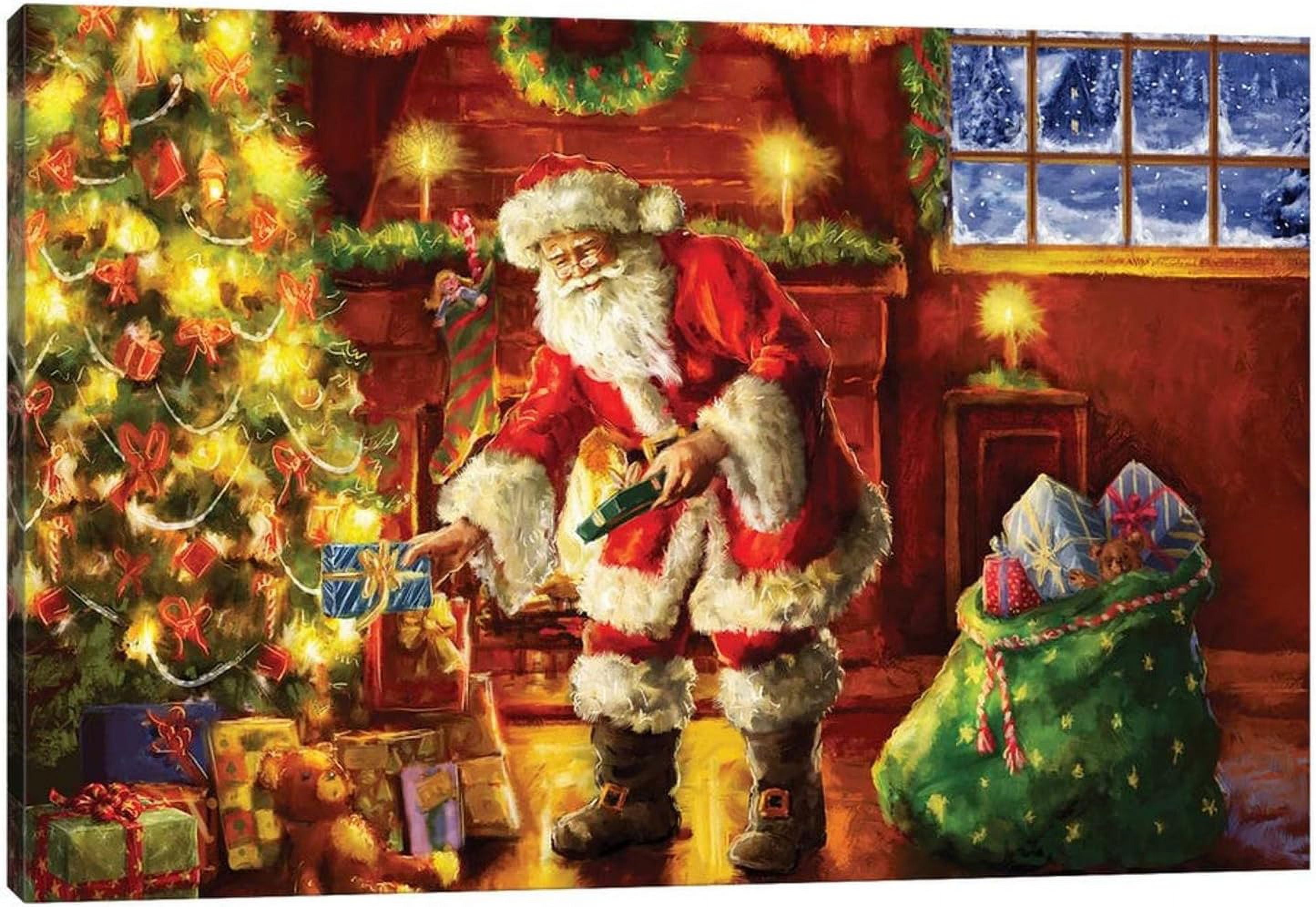 Christmas Wall Art - Christmas Canvas Wall Art, Christmas Tree & Red ...