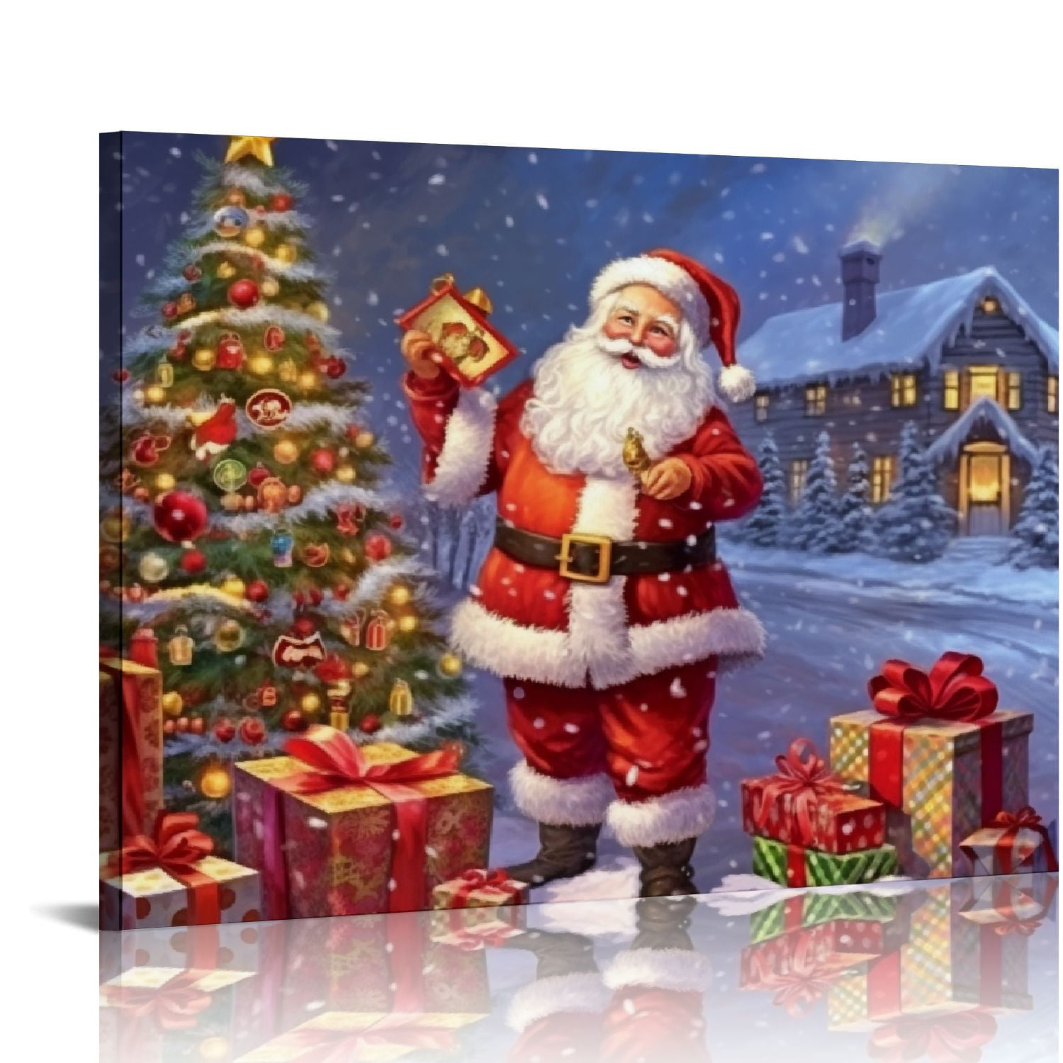 Christmas Wall Art, Christmas Canvas Prints, Cute Christmas Tree ...