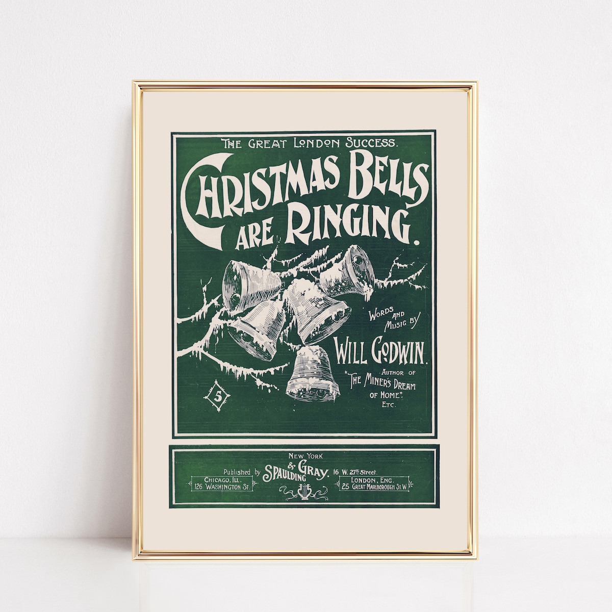 Christmas Wall Art Vintage Santa Poster Holiday Christmas Poster ...