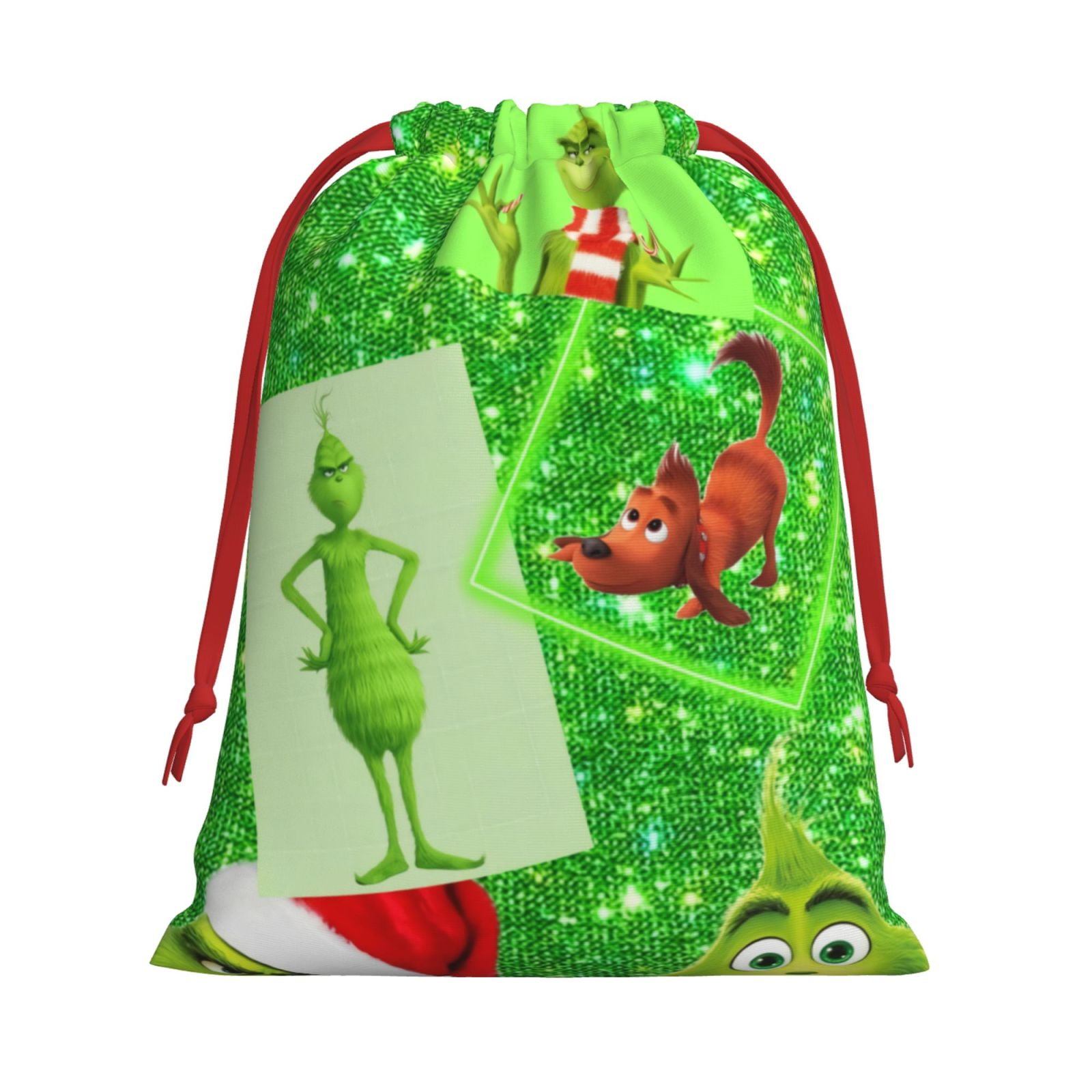 Christmas Wallpaper Grinch Drawstring Bag For Kids Adults Gifts ...