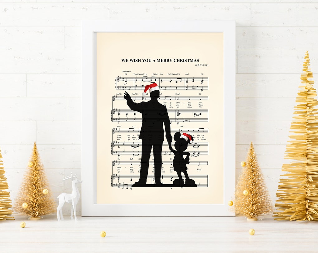 Christmas Walt Disney And Mickey Mouse Partners We Wish You A Merry ...