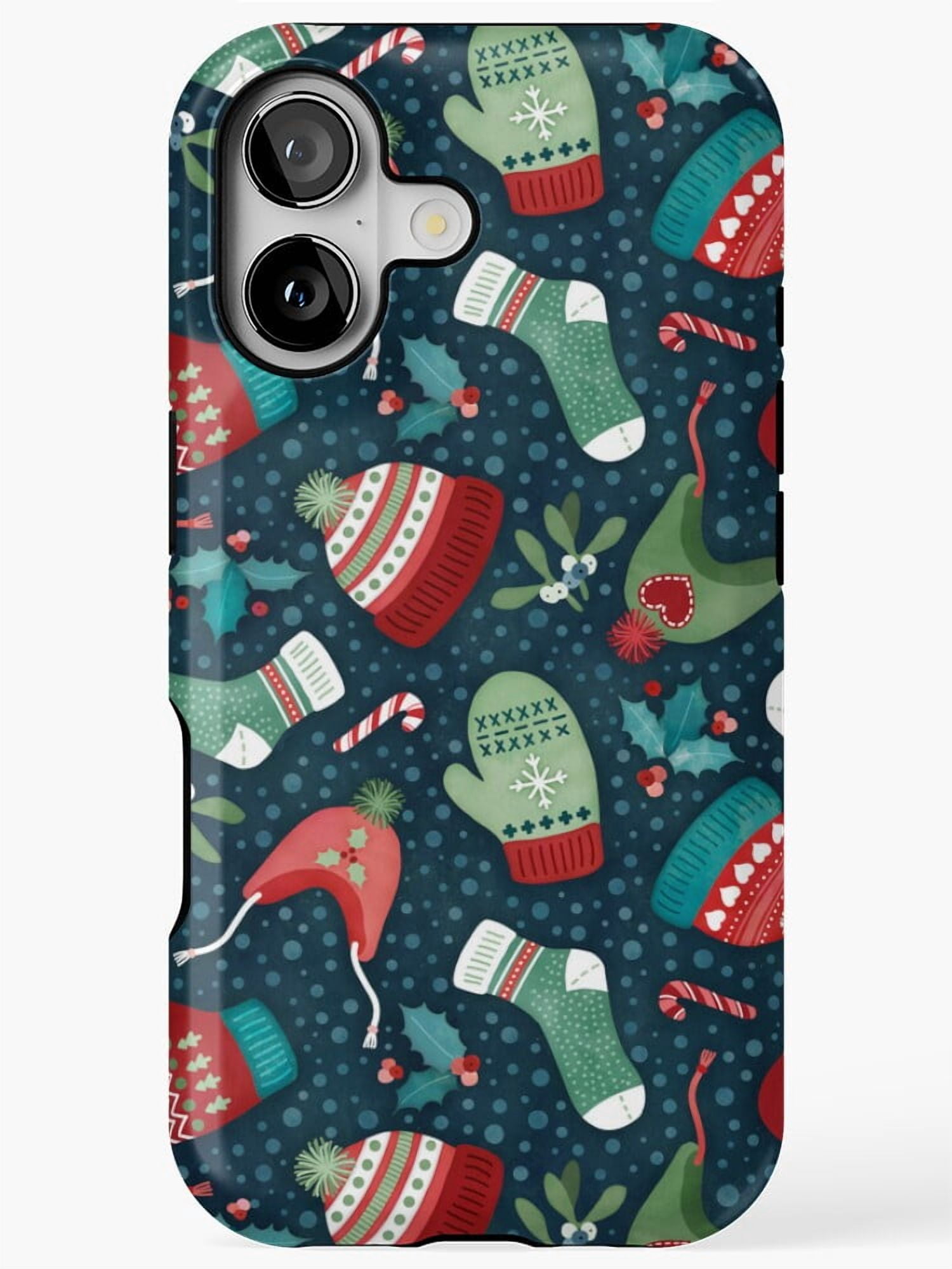 Christmas Warmth Toss Dark Green Holiday Art Protective and Compatible ...