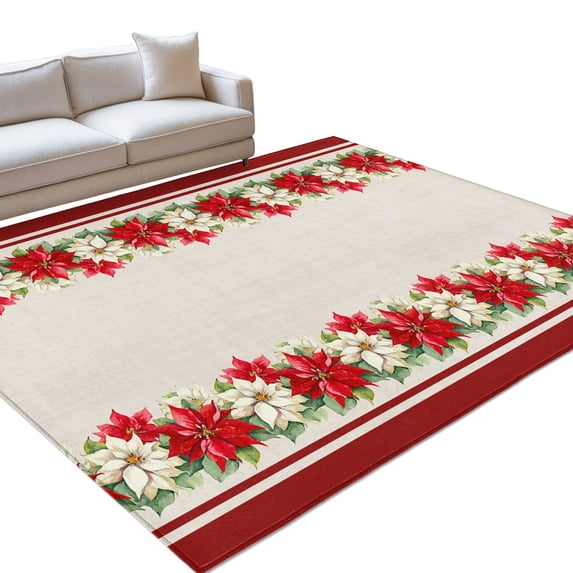Christmas Washable Rug 4x6 Area Rug for Living Room Bedroom Non Slip ...