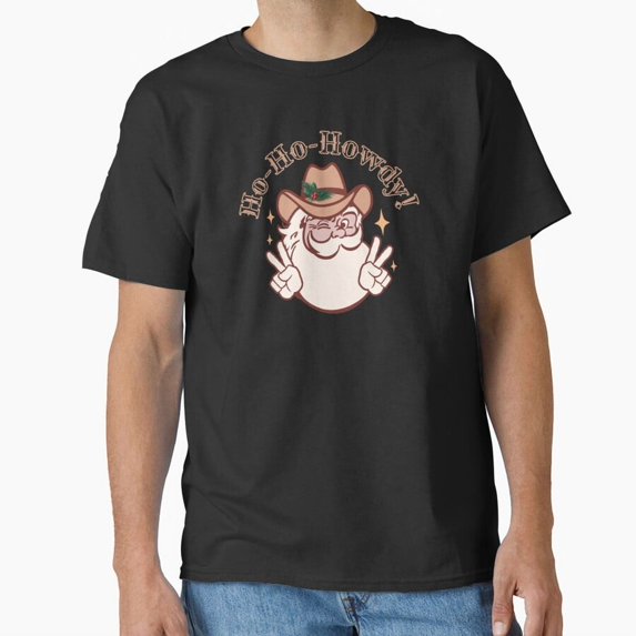 Christmas Western Joy Ho Ho Howdy Classic Holiday Figure Graphic Unisex ...