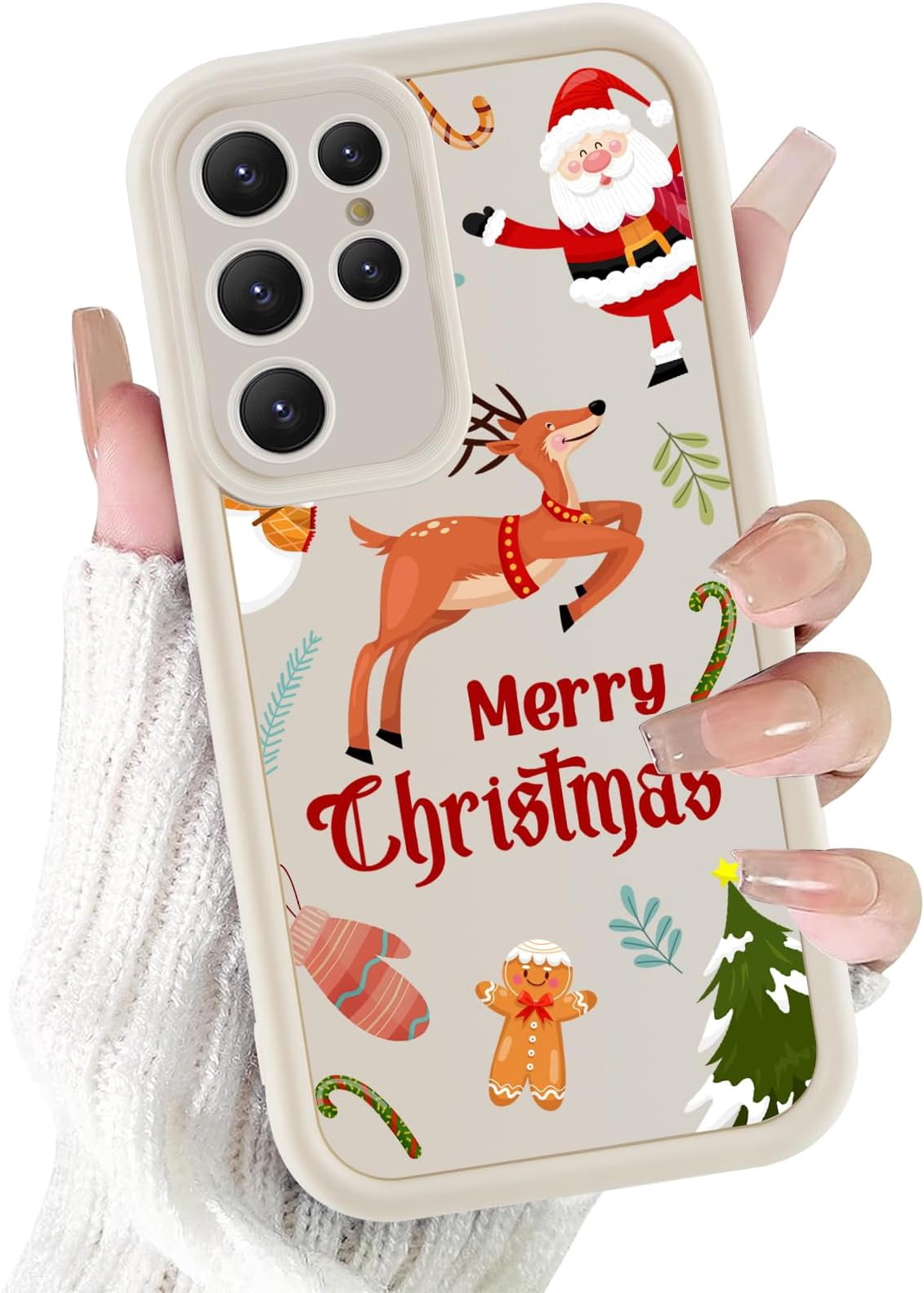 Christmas White Print Phone Case for Samsung Galaxy S23 Ultra 5G 6.8 ...