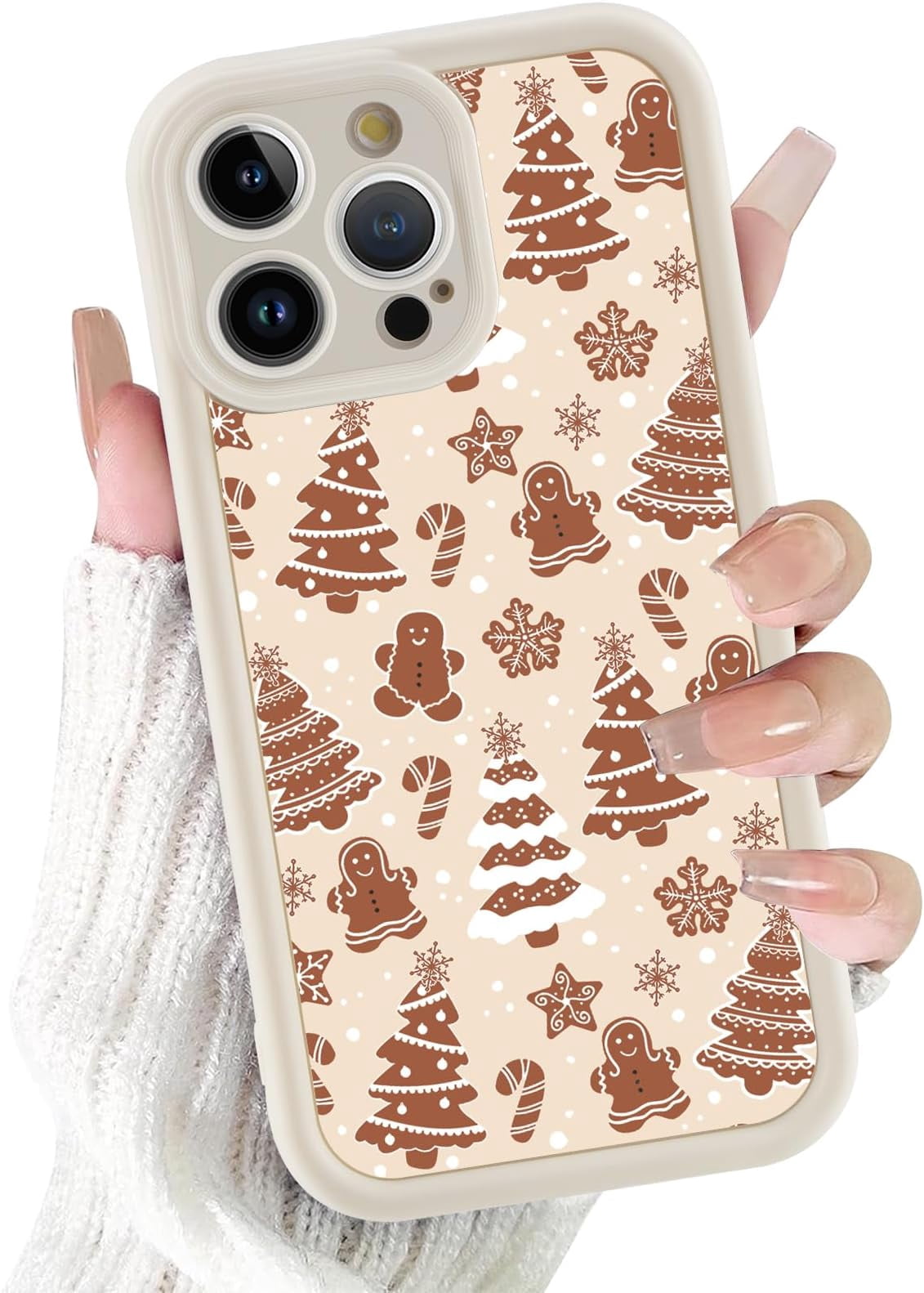 Christmas White Print Phone Case for iPhone 13 Mini 5.4", with ...
