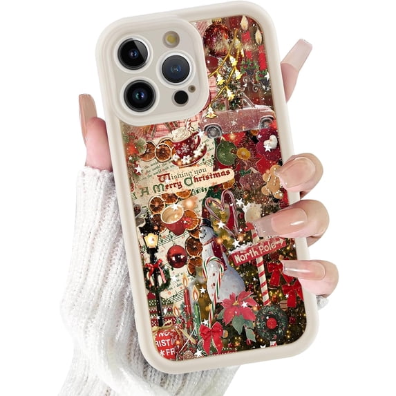 Christmas White Print Phone Case for iPhone 13 Pro 6.1", with ...
