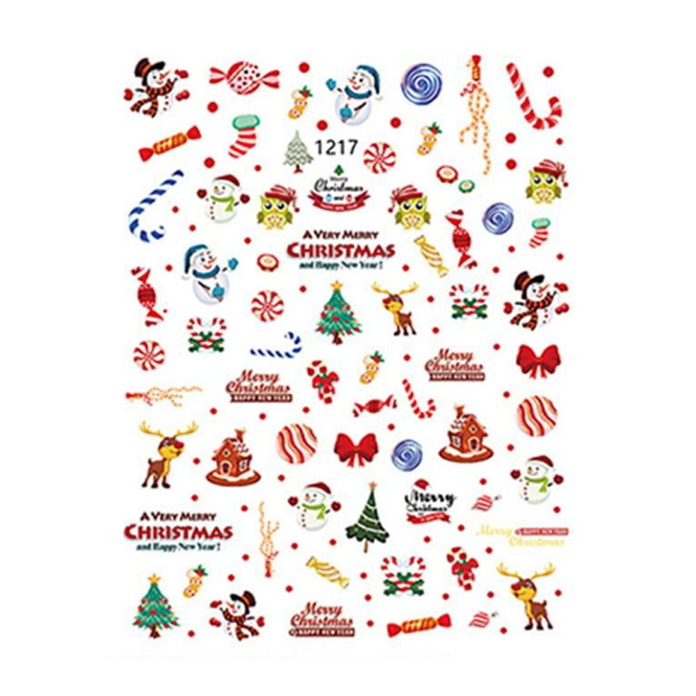 Christmas White Snowflake Crystal Face Decoration Sticker I4V6 C1H7 ...