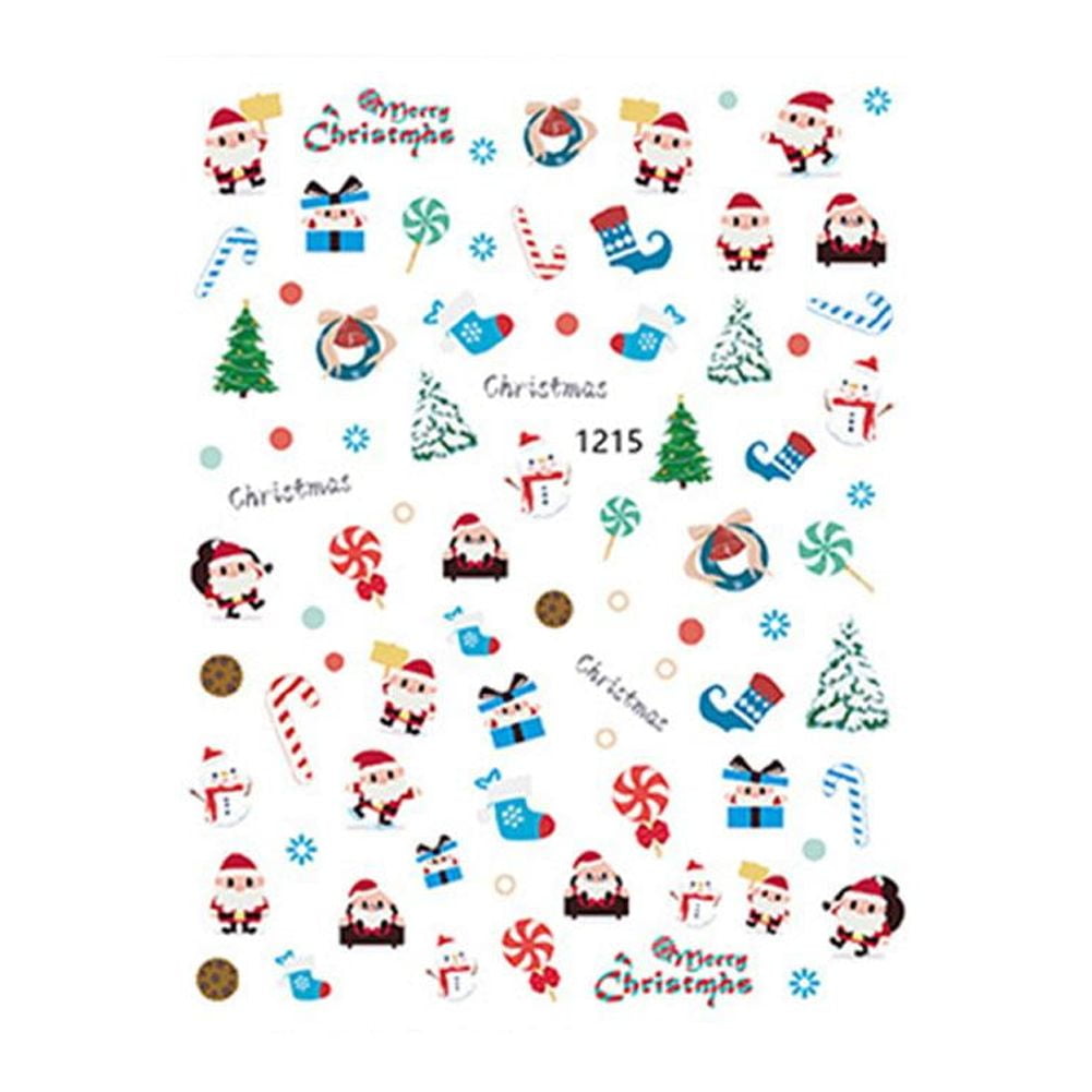 Christmas White Snowflake Crystal Face Decoration Sticker I4V6 D7S3 ...