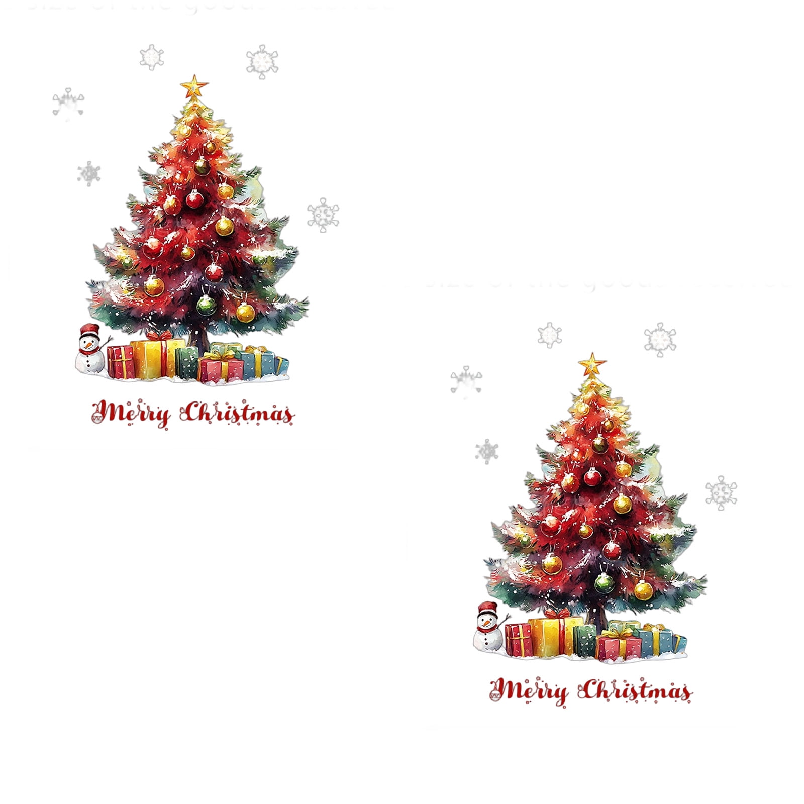 Christmas Window Cling Stickers Xmases Tree Window Decal for Home ...