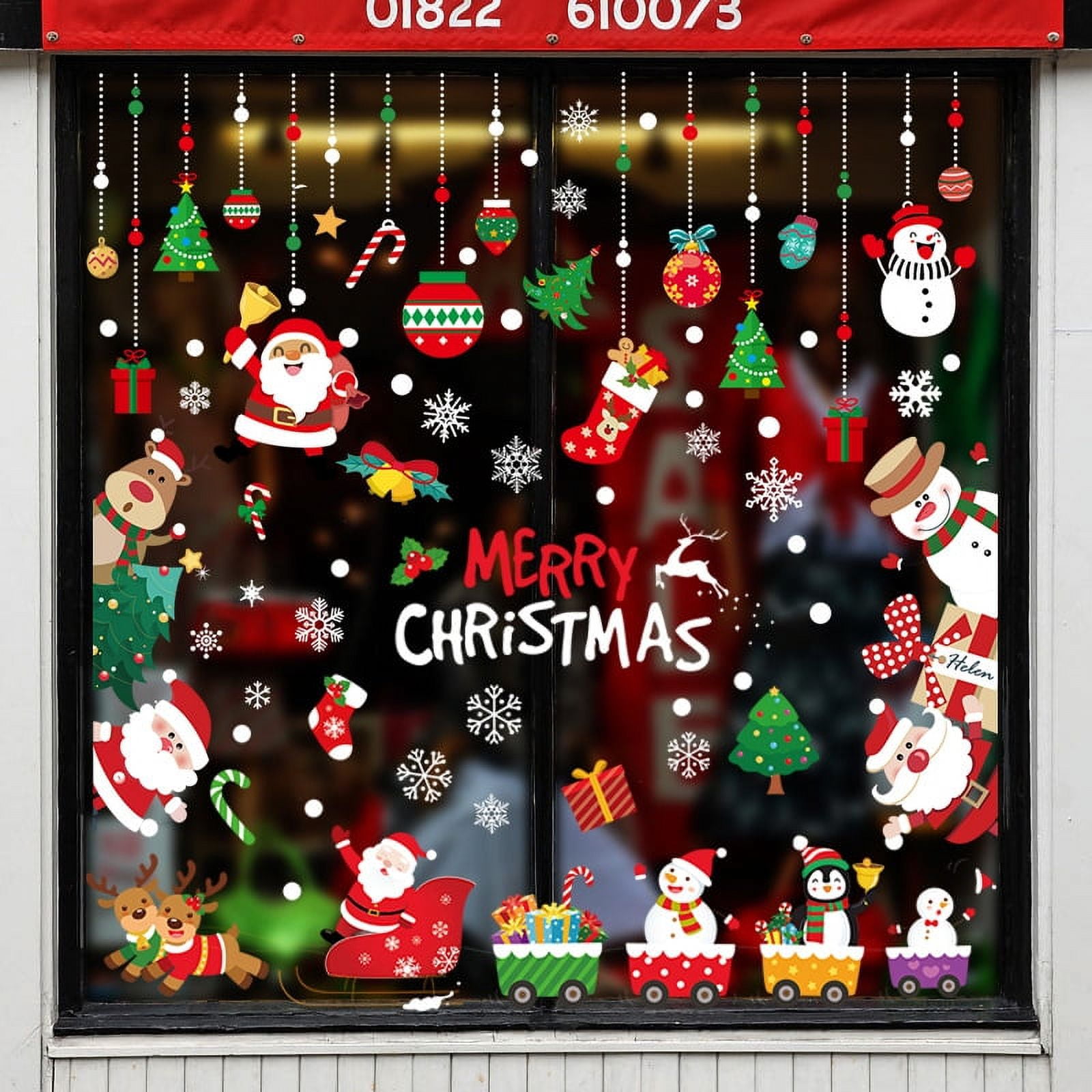 Christmas Window Clings, Removable Christmas Window Decoration Stickers ...
