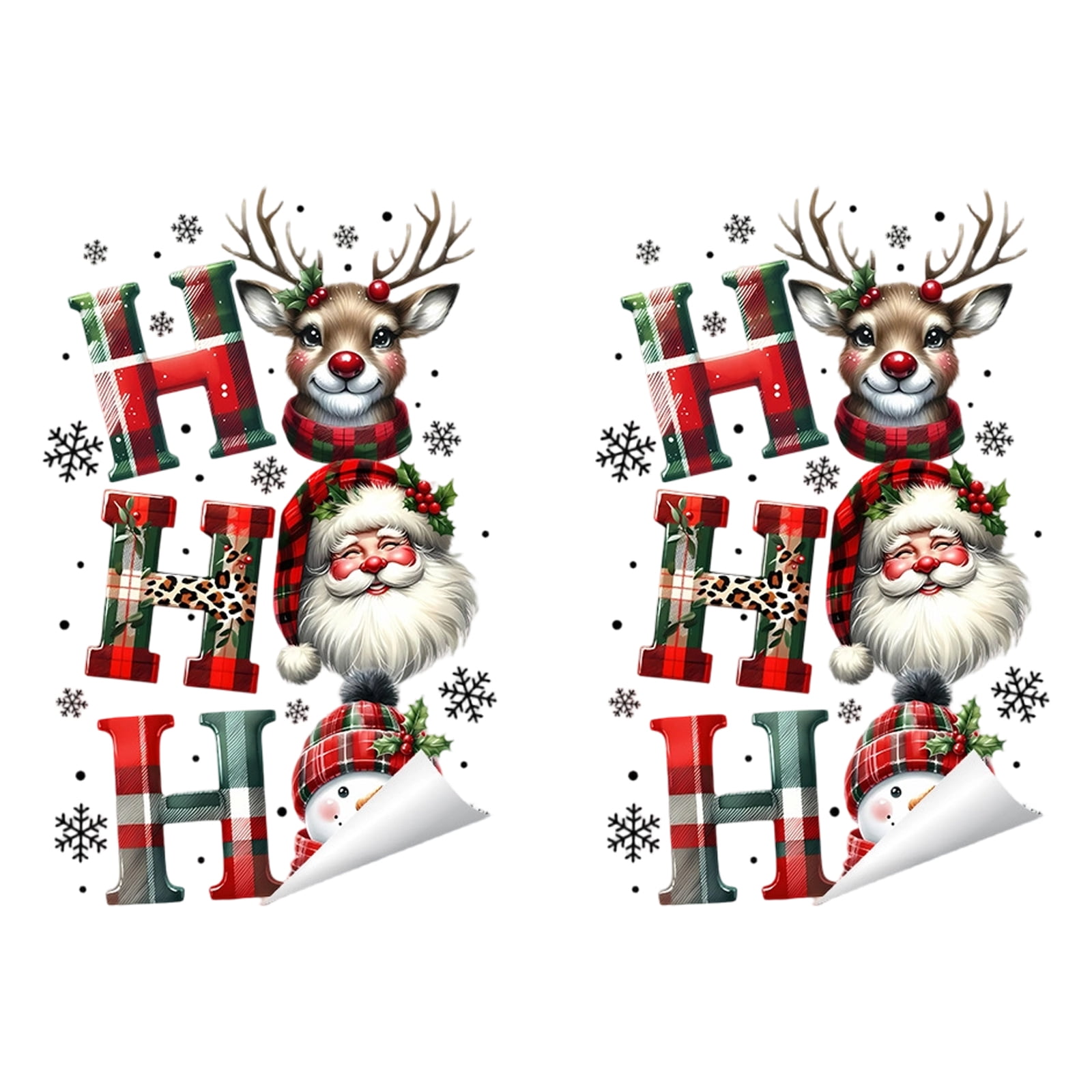 Christmas Window Clings Sticker Santa Clauses Reindeer Window Decal for ...