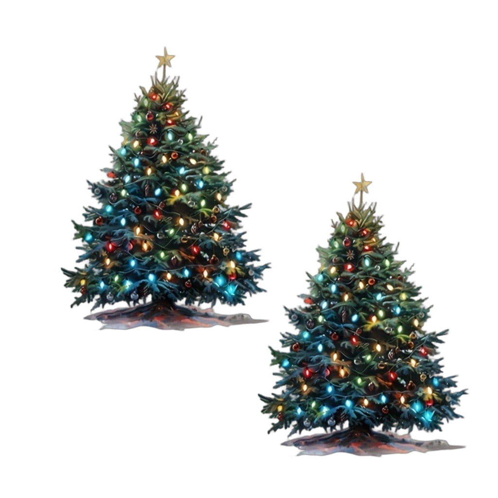 Christmas Window Clings Xmases Tree Window Clings Decal for Winter ...