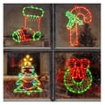 Christmas Window Lights 4 Pack - Candy Cane, Tree, Wreath, Stocking ...