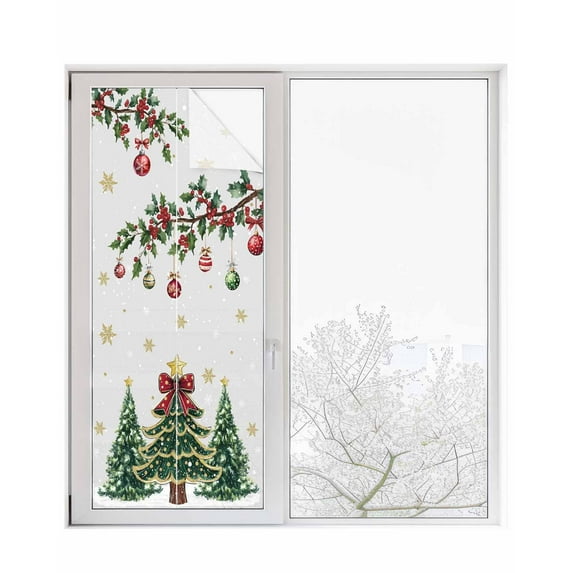 Christmas Window Privacy Film Stained Glass Window Film Decorative ...