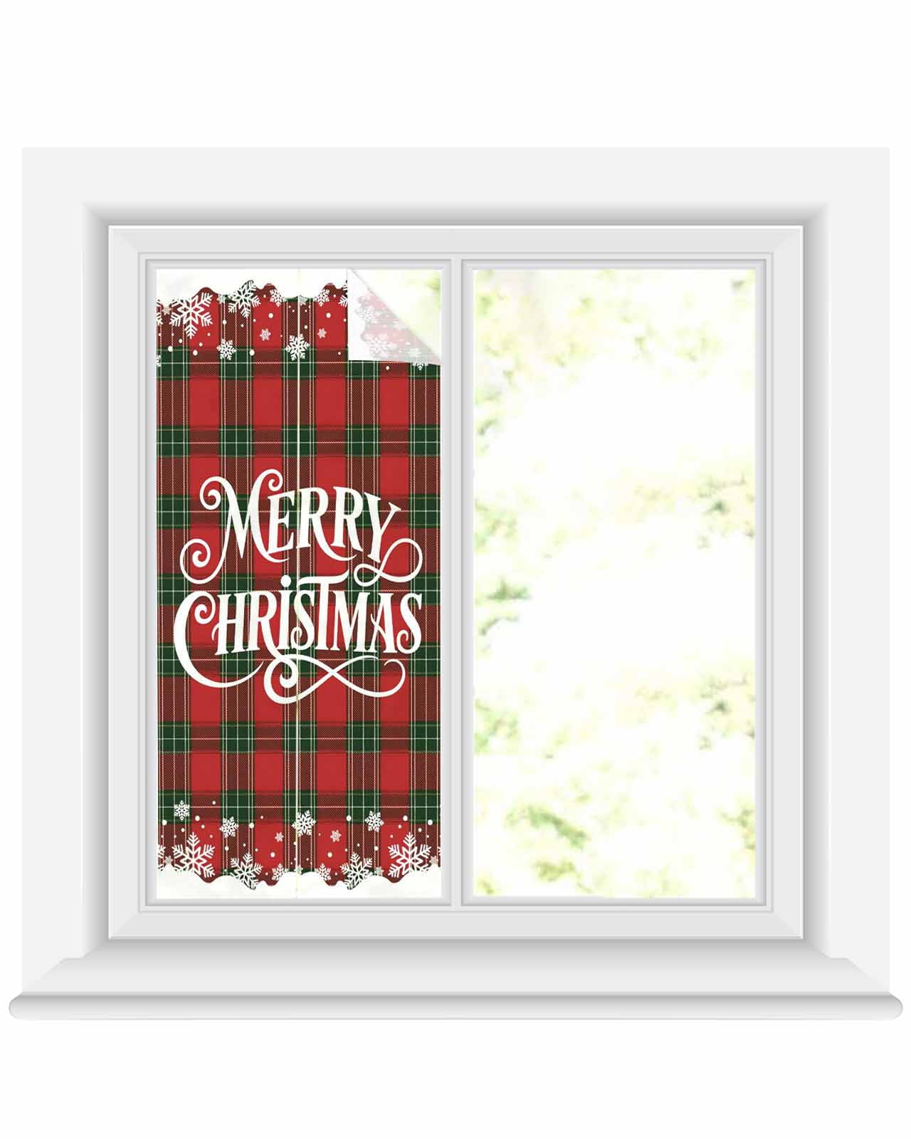 Christmas Window Privacy Film Stained Glass Window Film Decorative ...