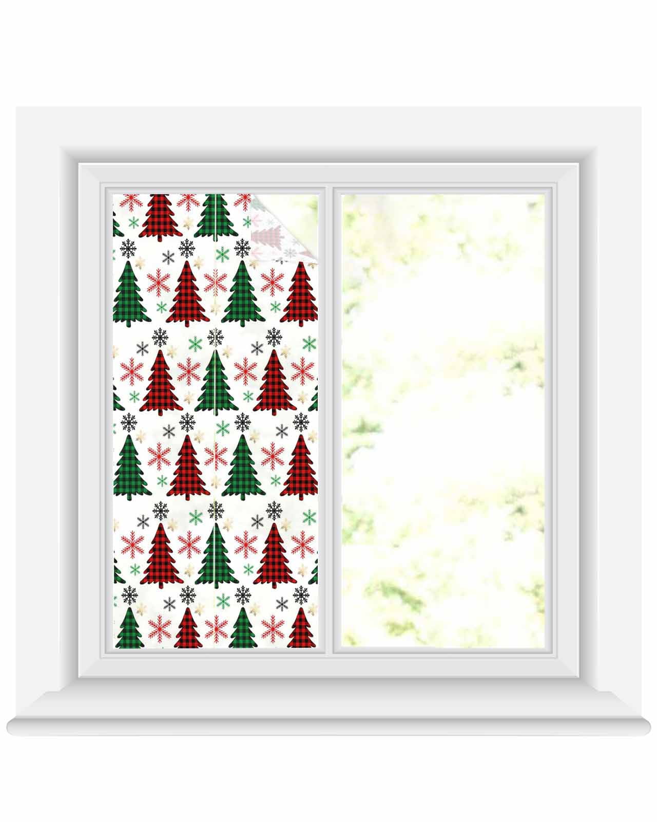 Christmas Window Privacy Film Stained Glass Window Film Decorative ...