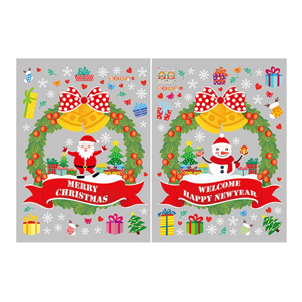 Christmas Window Sticker, Santa Claus Sticker, Window Garland for Glass ...