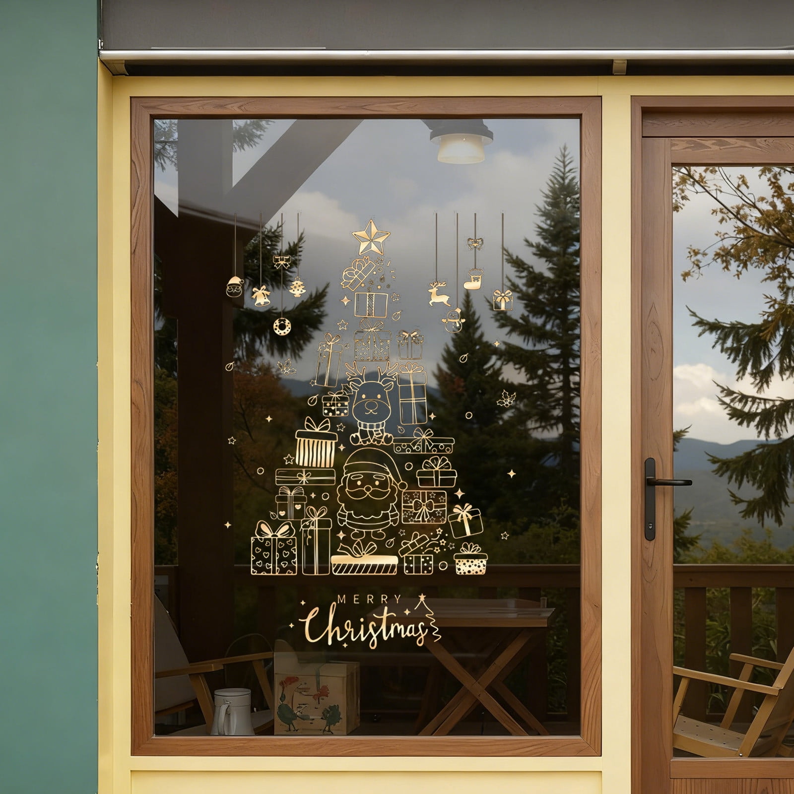 Christmas Window Stickers for Home Decor, Waterproof Plastic Holiday ...