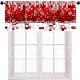 Christmas Window Valance for Bedroom,Winter Fir Christmas Color Balls ...