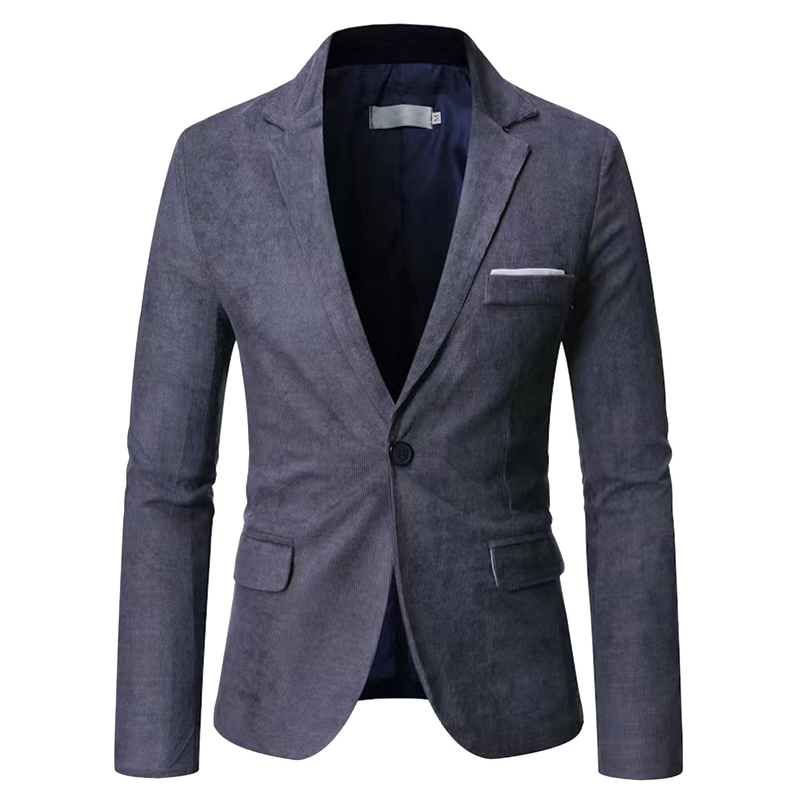 Christmas Winter Corduroy Long Sleeve Blazer Jackets for Men Gray Men'S ...