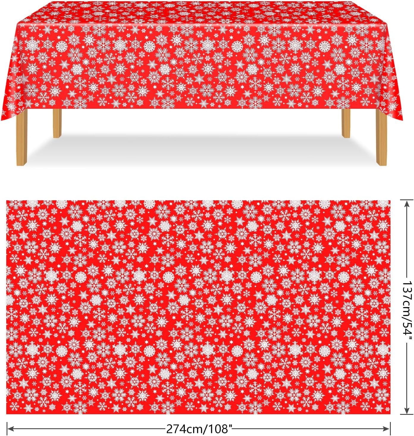 Christmas Clearance Christmas Winter Disposable Plastic Tablecloth ...