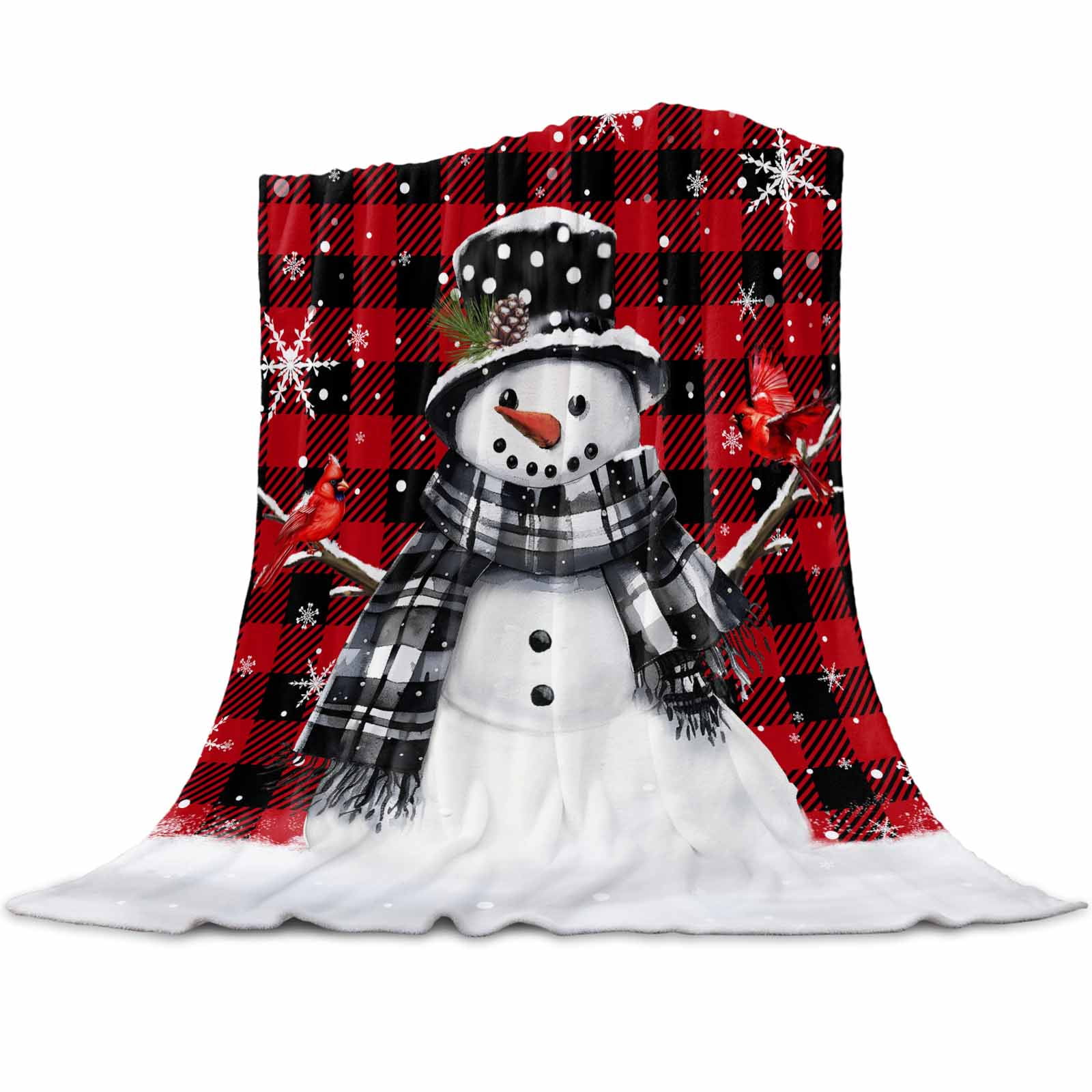 Christmas Winter Flannel Blanket for Bed,Travel and Camping, Snowflake ...