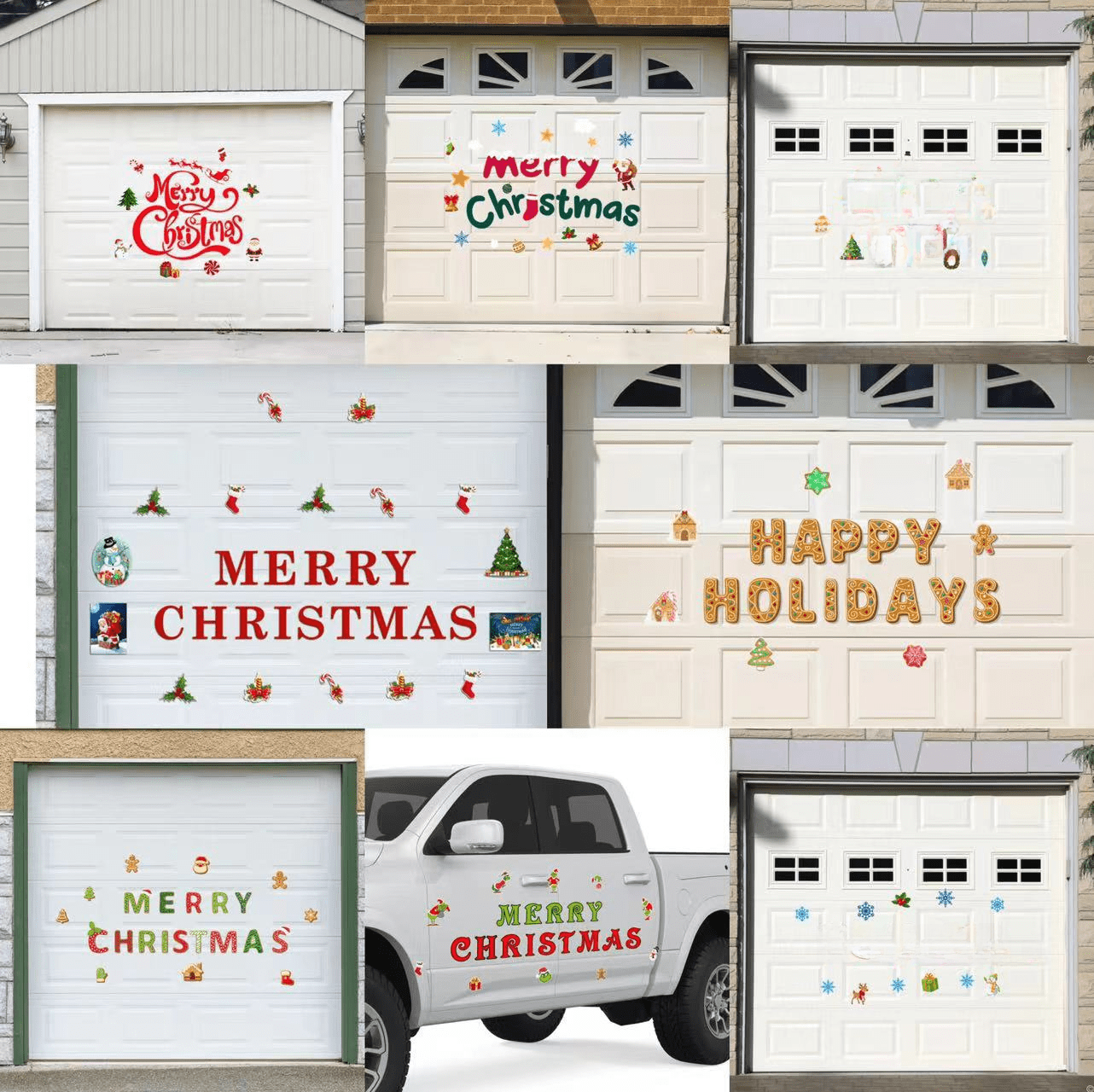 Christmas Winter Garage Decoration Magnet Stickers Snowman Magnet ...