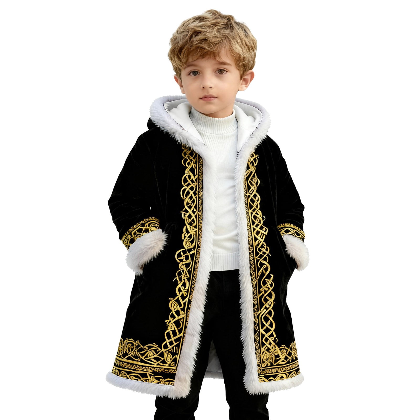 Christmas Winter Holiday Kids Novelty Cardigan Cloak With Whimsical ...