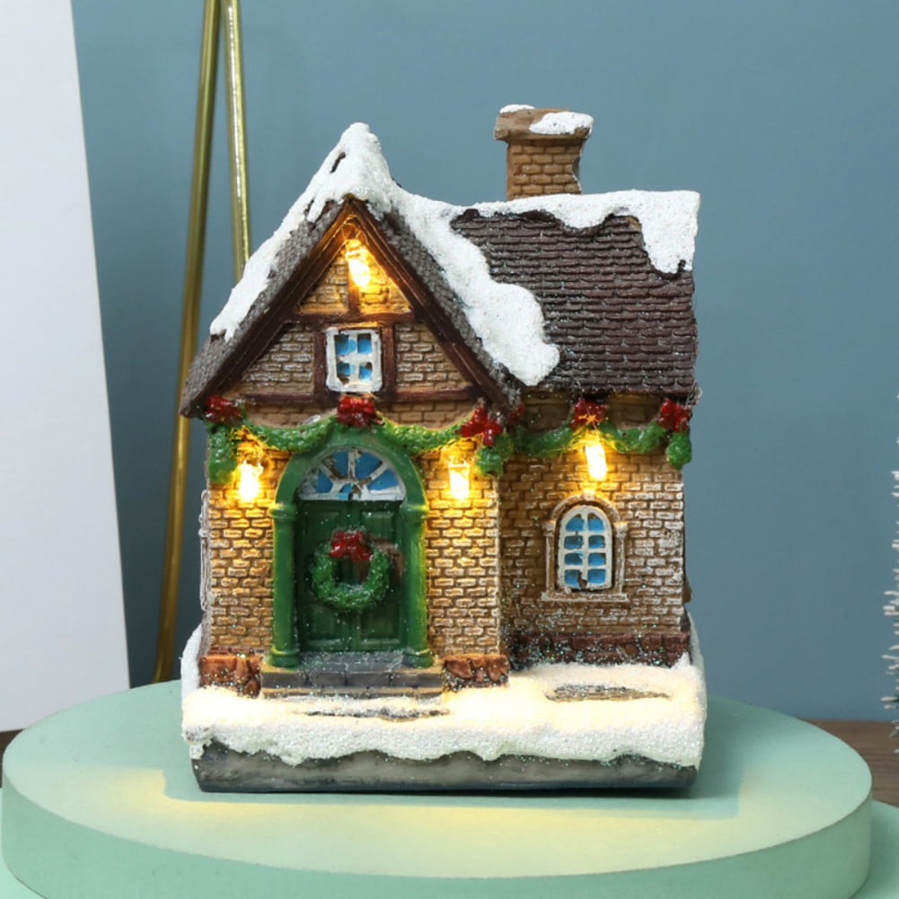 Christmas Winter Houses Village, LED Lights Christmas Winter Village ...