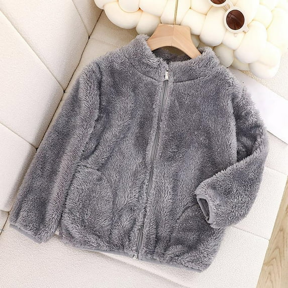 Christmas Winter Long Sleeve Thermal Jackets for Unisex Gray Little/Big ...