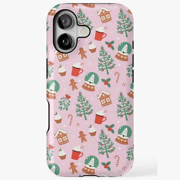 Christmas Winter Pattern Seasonal Holiday Elements iPhone Case 17 ...