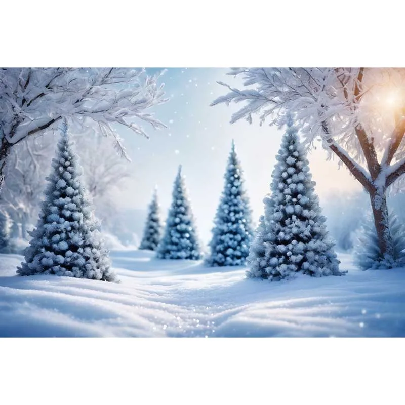 Christmas Winter Snow Scery Backdrops Photography Child Home Party ...