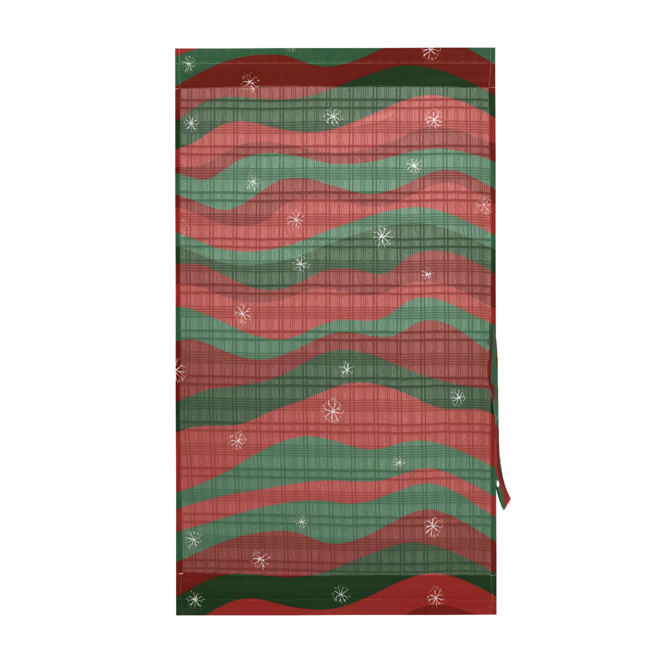 Christmas Winter Stripes Door Curtain Blackout Thermal Insulated Door ...
