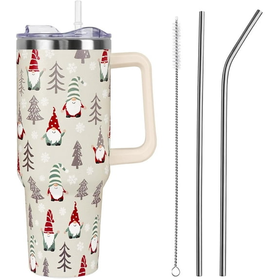 Christmas Winter Tumbler with Handle and Straw Lid 40 oz,Merry Xmas ...