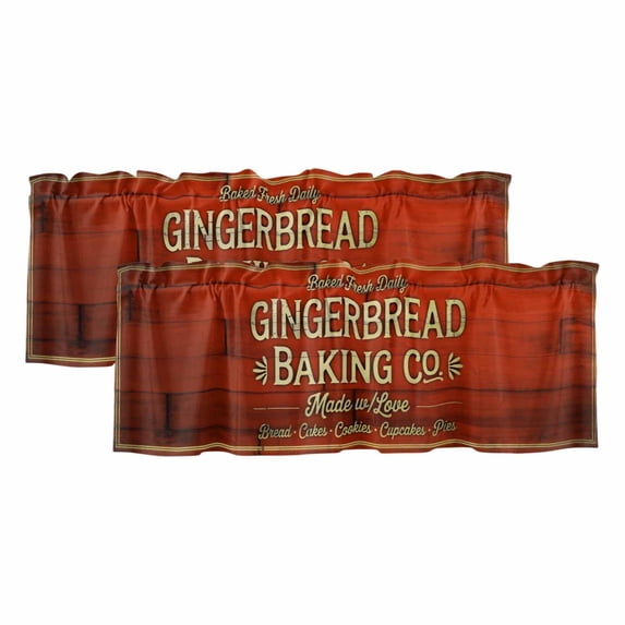 Christmas Winter Valances for Windows, Decorative Rod Pocket Window ...
