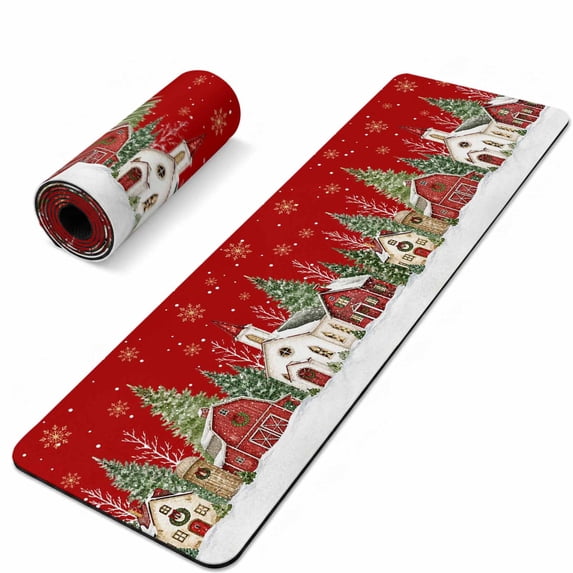 Christmas Winter Village Heat Insulation Mats for Countertop Rustic ...