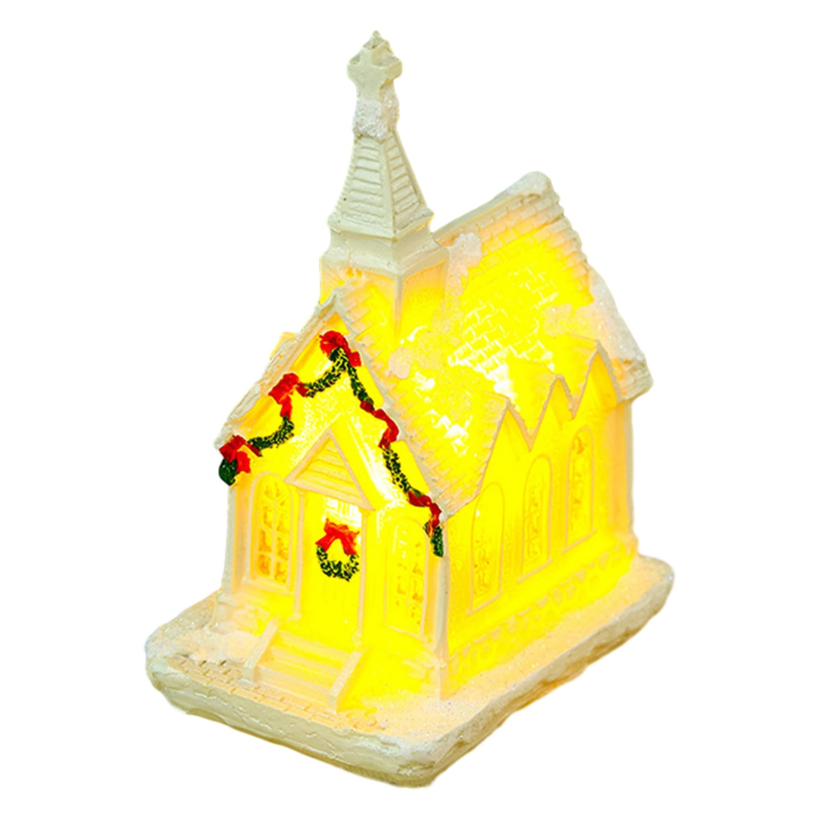 Christmas Winter Village Houses Set LED Lighted DIY Christmas Figurines ...