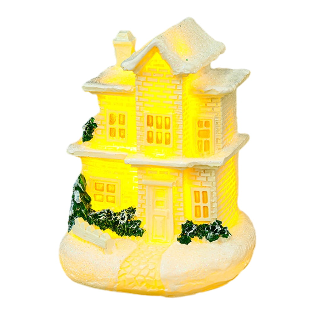 Christmas Winter Village Houses Set LED Lighted DIY Christmas Doll ...