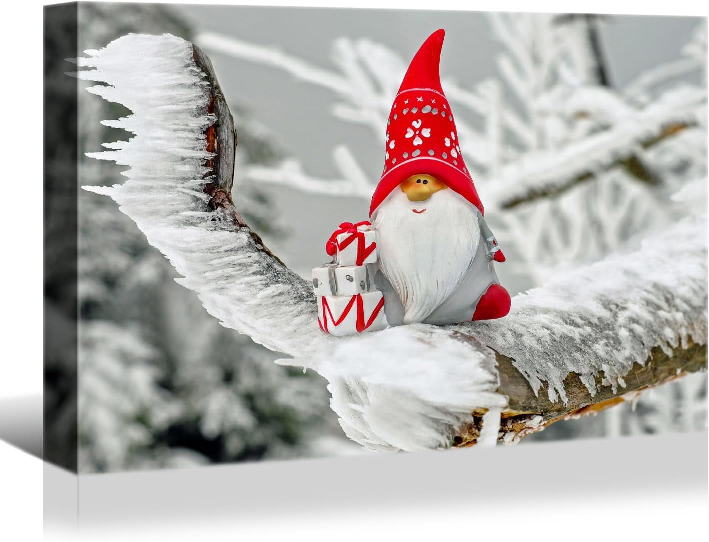 Christmas Winter Wall Art Santa Paintings Decorations Snow Picutres ...